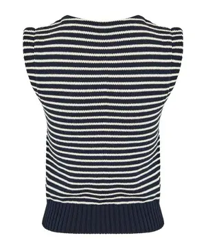 Max Mara Striped Knit Sleeveless Top