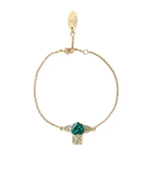 VIVIENNE WESTWOOD Emerald Accent Chain Bracelet