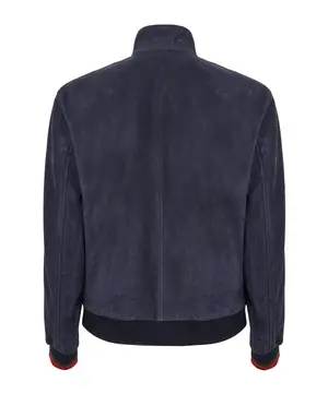 Gucci Oversized Suede Bomber Jacket - Black