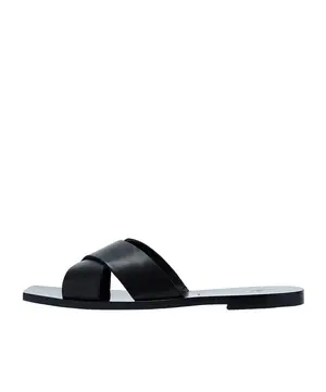 AeydĒ Minimalist Flat Sandals - Black