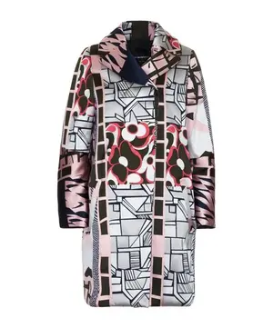 Emporio Armani Printed Hooded Coat - Black
