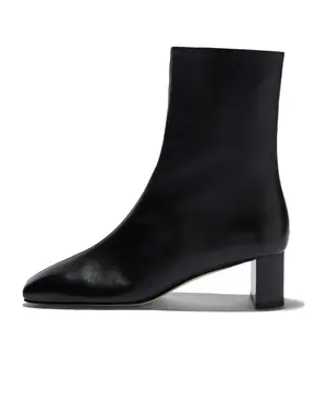 AeydĒ Millie Leather Ankle Boots - Black
