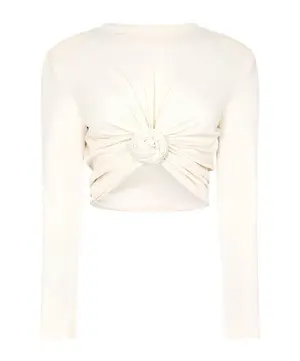 Magda Butrym Long-sleeve Knot Detail Shirt - White