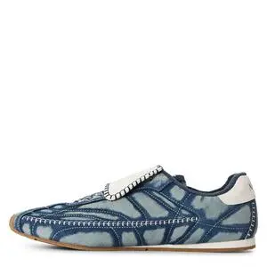 Amiri Tie-dye Denim Star Appliqué Low-top Sneakers