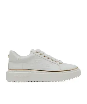Steve Madden White Embossed Shoes