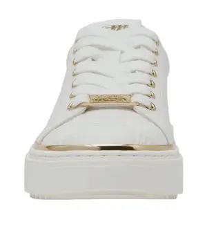 Steve Madden White Embossed Shoes