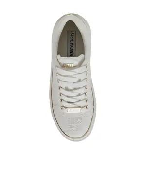 Steve Madden White Embossed Shoes