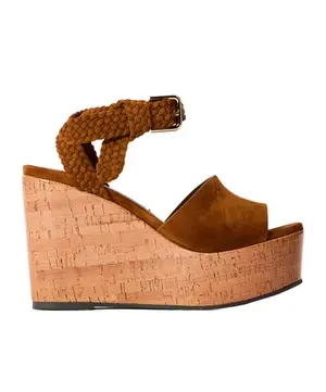 JIMMY CHOO Jimmy Choo Braided Ankle Strap Wedge Sandals