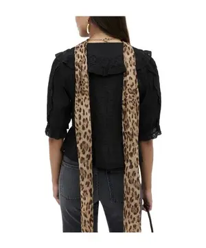 Rixo Ellery Short Sleeve Blouse - Black