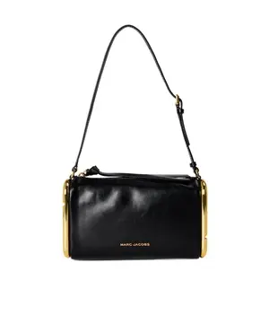 Marc Jacobs Gold Tone Trim Shoulder Bag - Black