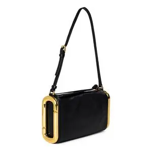 Marc Jacobs Gold Tone Trim Shoulder Bag - Black