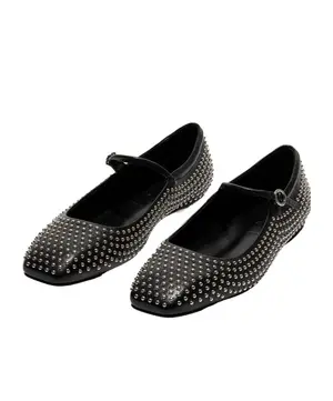 AeydĒ Studded Mary Jane Ballet Flats