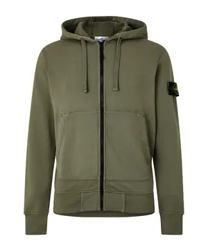 Stone Island Zip-up Hooded Jacket - Green