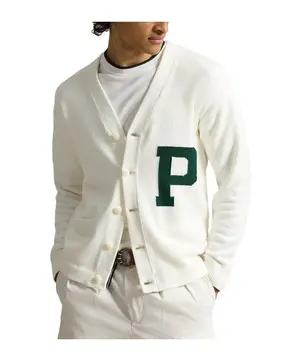 Polo Ralph Lauren Letter Print Knit Cardigan