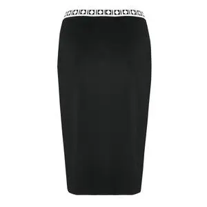 Versace Ribbed Knit Midi Pencil Skirt - Black