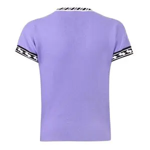 Versace Round Neck Knit Short Sleeve Top