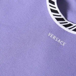 Versace Round Neck Knit Short Sleeve Top