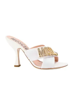 Moschino High-heeled Slippers - White