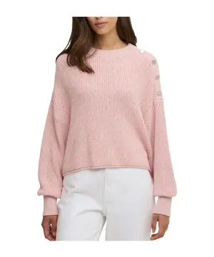 Barbour Pure Cotton Knit Sweater With Button Detailing