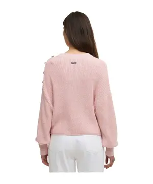 Barbour Pure Cotton Knit Sweater With Button Detailing