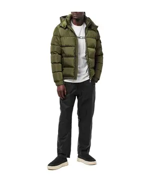 Moncler Maya Down Short Puffer Jacket With Detachable Hood
