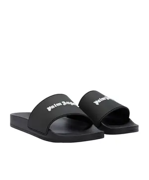 Palm Angels Classic Logo Pool Sliders - Black