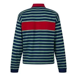 Versace Striped Long-sleeve Polo Shirt