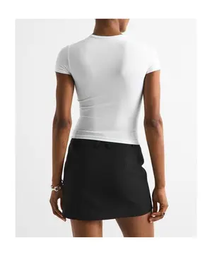DIESEL® Cropped T-shirt With Defined Neckline