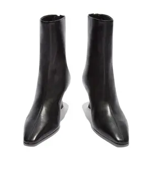 AeydĒ Solid Color Ankle Heeled Boots