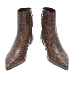 AeydĒ Pointed Toe Zip Up Ankle Boots