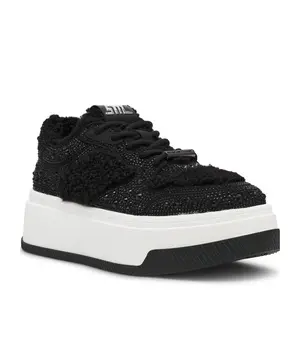 Steve Madden Embellished Fluffy Platform Sneakers