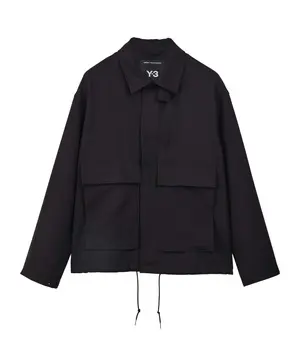 Y3 Cropped Collared Overshirt Jacket