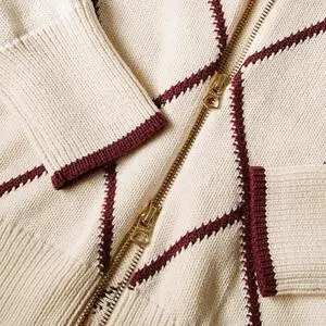 Varley Long Sleeve Zip Up Knit Top