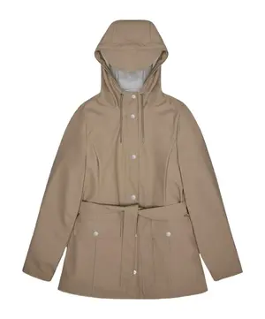 Rains Curve Waterproof Jacket - Light Brown
