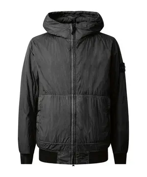 Stone Island Simple And Casual Coat - Black