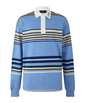 Amiri Striped Polo Shirt - Blue