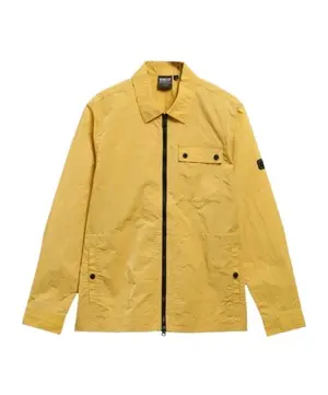 Barbour Inline Cotton Long Sleeve Overshirt - Yellow