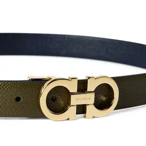 FERRAGAMO Solid Color Leather Belt