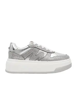 Steve Madden Rhinestone Embellished Platform Sneakers - White