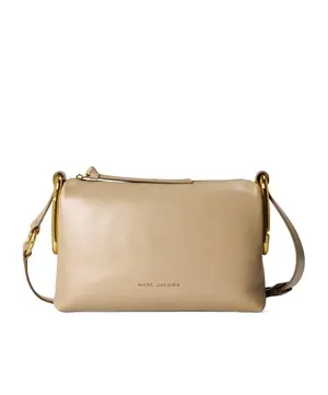 Marc Jacobs Leather Crossbody Bag With Gold Tone Hardware