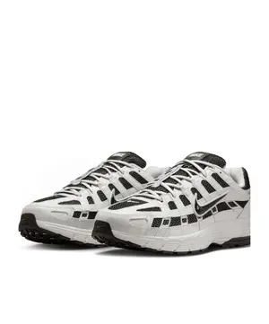 Nike White And Black Color-blocked Retro Sneakers - Gray