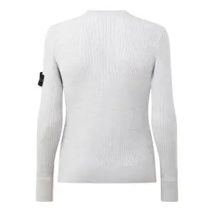 Stone Island Crew Neck Knit Sweater - White