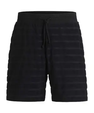 Hugo Boss Dutowel Striped Relaxed Fit Shorts - Black