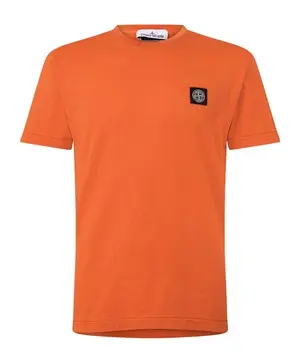 Stone Island Cotton Compass Logo Patch T-shirt - Red