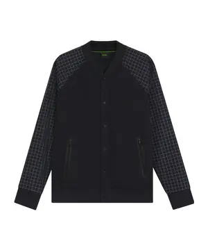 Hugo Boss Sleeve Baseball Bomber Jacket - Black