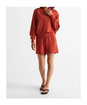 Varley Drawstring Fleece Shorts - Red