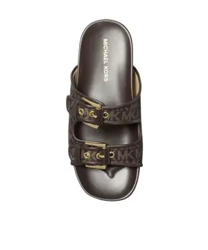Michael Kors Buckled Logo Slides
