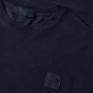 Stone Island Crew Neck Cotton T-shirt - Black