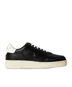Polo Ralph Lauren Solid Color Court Trainers - Black