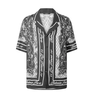 Balmain Short-sleeve Camp Collar Shirt - Black